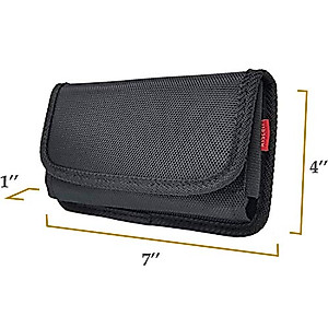 AISCELL Carrying Case Holster for Moto One 5G,One 5G UW,One 5G ace,G Stylus 5G(2022)(2023),Moto G 5G,Edge+(2023)(2022),Moto G Pure,G Power (2022),Rugged Nylon Metal Belt Pouch(Fit Cover on)