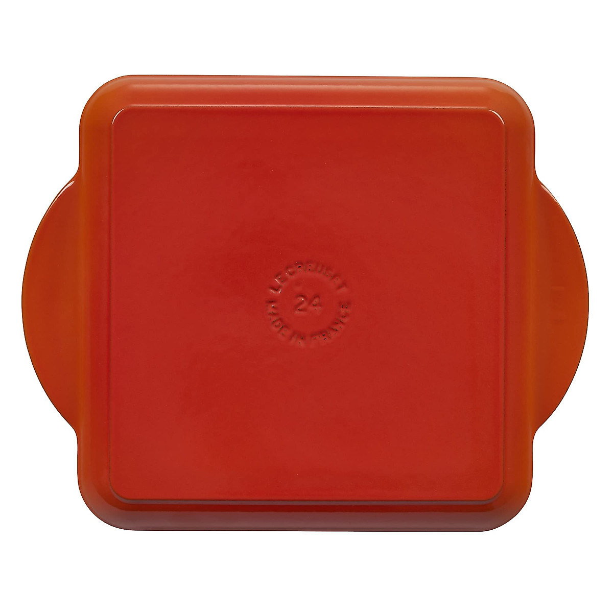 Le Creuset Enamaled Cast Iron Square Griddle, 9.5", Flame