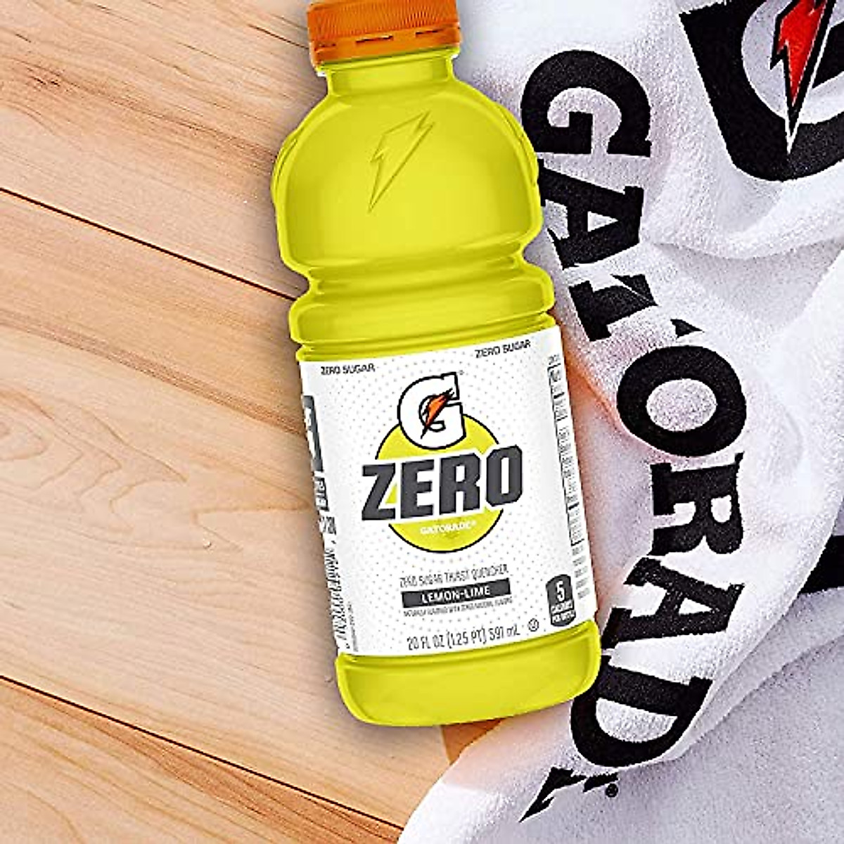 Gatorade Zero Sugar Thirst Quencher, Lemon-Lime, 20 Fl Oz (Pack of 12)