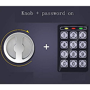 Yuanshikj Electronic Deluxe Digital Security Safe Box Key Keypad Lock Home Office Hotel Business Jewelry Gun Cash Use Storage money (Black 1)