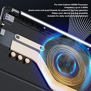 PUSOKEI 15.6in Laptop Computer, Intel N5095 CPU LPDDR4 12GB RAM 128G ROM 1080P HD IPS Display,Portable Laptop, for Windows 10 Laptop with Fingerprint Unlock and Numeric Keypad
