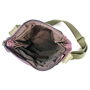 CHALA Patch Cross-Body Women Handbag, Canvas Messenger Bag - Mauve (Giraffe)