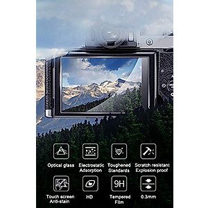 WH1916 D850 Screen Protector for Nikon D850 D810 D780 D750 D500 D7200 D7100 DSLR Camera (3 Pack), Tempered Glass 0.33mm thickness 9H Hardness