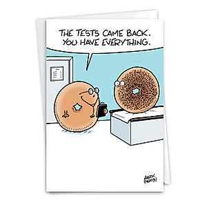 NobleWorks Humorous Thank You Dr, Physician, Dr. Paper Card (Doctor) with 5 x 7 Inch Envelope (1 Card) Everything Bagel C2440TYG