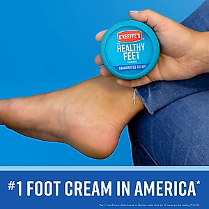O'Keeffe's for Healthy Feet Foot Cream, Guaranteed Relief for Extremely Dry, Cracked Feet, Instantly Boosts Moisture Levels, 6.4 Ounce Jar, Value Size, (Pack of 1)