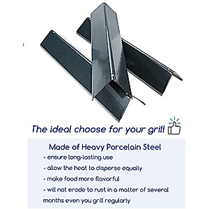 Utheer 7635 Flavorizer Bars 15.3 inch for Weber Spirit I & II 200 Series (2 Burners), Spirit E210 E220 S210 S220 with Front Control Knobs, Grill Replacement Parts for Weber 16 GA ​Porcelain Heat Plate