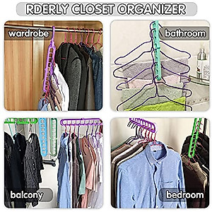 BESTBEL Closet Organizer and Storage, 6 Pack College Dorm Room Essentials, Bedroom Closet Storage Hangers, Magic Closer Organizer for Space Saving, Clothes Hangers with 9 Slots for Wardrobe