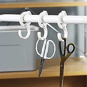 Ycchensying S Type Punch Free Wardrobe Closet Kitchen Bathroom Hook,Thickened Household Windproof Clothing Locks with Strong Toughness Suitable for Hanging Towel Coat Bag (20PCS)