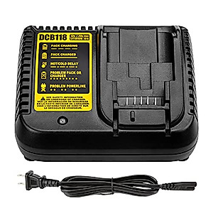ANTRobut Replacement Fast Battery Charger DCB118 for Dewalt 20V MAX Battery Charger for Dewalt Battery DCB205 DCB204 DCB206 DCB200 DCB201 DCB203 Replace DCB107 DCB112 DCB115 DCB105