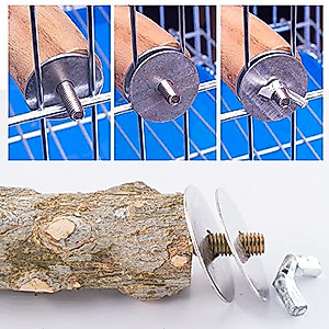 4 PCS Bird Perch Natural Wood Stands for Parrots Cage Accessories Standing Branches for Parrots Gnawing Chewing Wooden Rod Perches Bifurcation Nature Vines for Budgies 25cm Bird Toy Cage Decoration