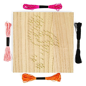 Fun Express DIY Flamingo String Art Kit (Includes Wood Base, Hardware and String) DIY Crafts for Kids and Adults