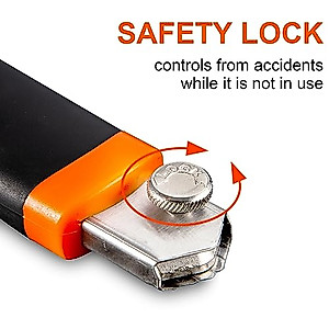 Vanquish Auto-loading Utility Knife Box Cutter with 10pcs Snap-off Blades for Cutting Ropes,Boxes and Cardboard 6026