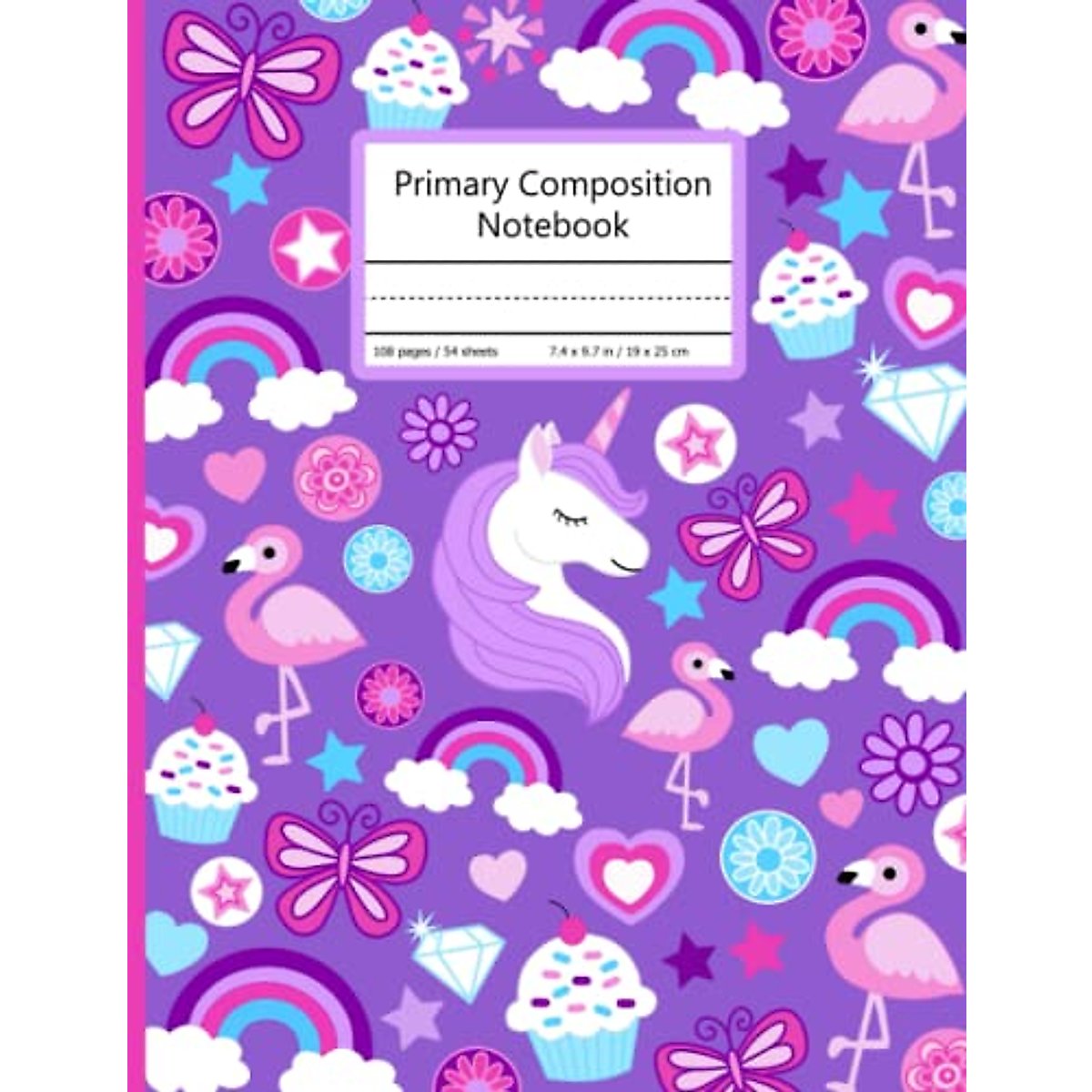 Primary Composition Notebook: Draw and Write Journal for Grades K-2 with Dotted Midline and Picture Space