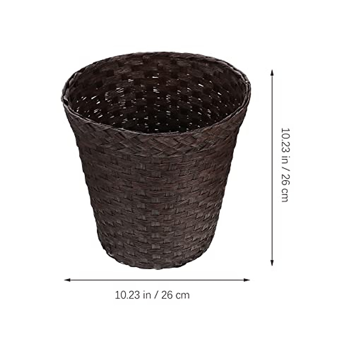 PATKAW Wicker Hamper Paper Woven Trash Can Seagrass Waste Basket Garbage Container Rubbish Bin Wicker Organizer Storage Basket Laundry Hamper Flower Plant Pot Home Office Decor Wicker Waste Basket
