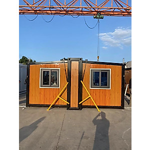 Prefabricated Stylish Expandable Home with 2 Rooms and 1 Bathroom & 1 Kitchen - Amazon prefab House - Folding House with Bathroom - Amazon Folding House, Foldable Tiny Home, Container Home 19 x 20 FT