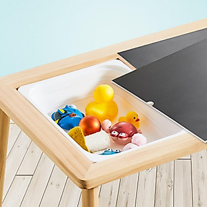 Sensory Table for Toddlers, Indoor Table with Storage Bins, Kids Play Activity Table, for Boys Girls Gift, 29''L x 20''W x 21''H, (White Bins)