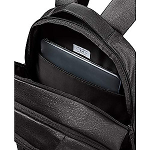 Under Armour Women's Hustle Signature Backpack , Jet Gray (010)/Metallic Silver , One Size Fits All