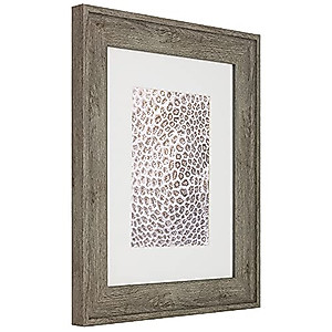 Instapoints 6 Piece Picture Frame Set in Multiple Decorative Art Prints & Hanging Template Gallery Wall Kits, Multi Size, Gray