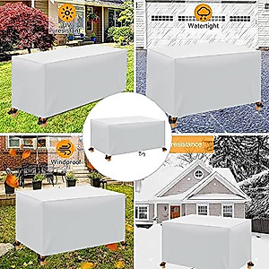 Patio Furniture Covers Waterproof Outdoor 600D Oxford Fabric Patio Table Covers Rectangle Couch Cover Weatherproof Furniture Covering for Deck Lawn and Backyard 60"L x 52"W x 28"H//150x130x70cm