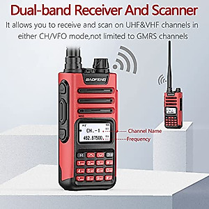 BAOFENG GM-15 Pro GMRS Radio Long Range Walkie Talkies Rechargeable NOAA Weather Alerts & Scan Two Way Radio,GMRS Repeater Capable with Extra Battery Programming Cable Speaker Mic etc Full Kits