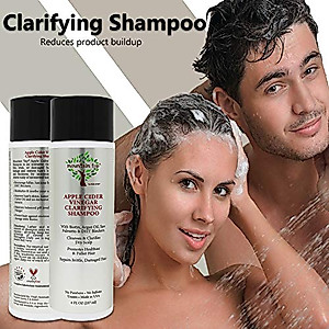 MOUNTAIN TOP Apple Cider Vinegar ACV Shampoo (8 oz / 273 ml) with Biotin, Castor Oil - Clarifying, For Fuller & Thicker Hair - Paraben, Sulfate Free - All Hair Types, Men & Women