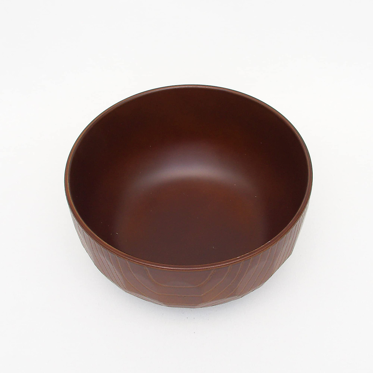 OTSUMAMI TOKYO Japanese Soup Bowl, Miso Soup Cup, Soup Mug for Noodle, Rice, Cereal, Dishwasher safe, Durable, Made in Japan (1pc, Hexa Wood Grain Pattern, Large 5 x 2.6 in.)