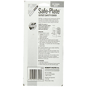 Mommy's Helper Safe Plate Self Closing Electrical Outlet Covers, Baby Proofing Safety Wall Socket Plate, Automatic Sliding Cap Cover Standard Wall Outlet Cover, White