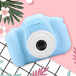 Portable Mini Children Kid Digital Video Camera Toy 2.0in TFT Color Screen Child Camera Cute Cartoon Camera HD 1080P Digital Camera (Blue)