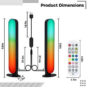 Joyoolife Smart LED Light Bars, 16 Million Colors RGB Light Bars with 9 Scene Modes & Music Sync Modes, TV LED Backlights with APP Control & Remote Control for Gaming, Movie, PC, Room Decoration