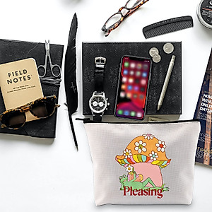 BLUPARK Singer Inspired Makeup Bag Singer Fan Gift Funny Music Gift Album Gift Singer Zipper Pouch Bag (Frog and mushroom)