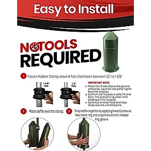 iPrimio 18" Squirrel Baffle - Easy Install Pole Wrap Around Baffle: Protect Hanging Bird Feeders, Squirrel Baffles for Bird Feeders, No Tool Install, Durable Weather Resistant, for Bird Feeder Poles