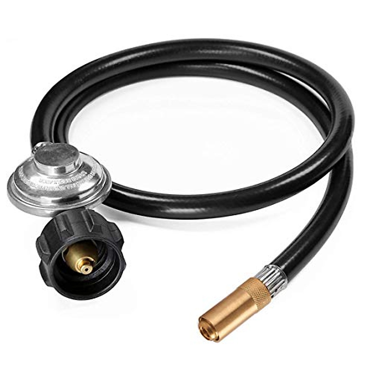 DOZYANT 6 Feet Propane Regulator and Hose for Blackstone 17inch and 22inch Table Top Griddle, Replacement Parts Connect to Large Propane Tank