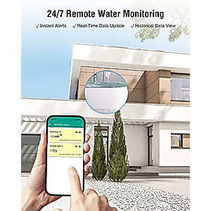 MOCREO SW2 Water Leak Detector Sensor with 95dB Alarm, Hub Required, No Subscription Fee, Home Wireless Flood Monitor for Basement, Laundry, Pipe Leakage, Sink Overflow
