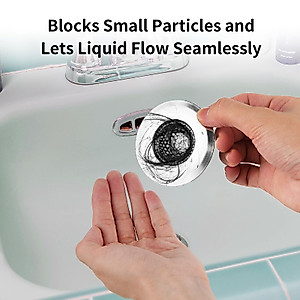 ChefBee Bathroom Sink Drain Strainer - 2PCS 1.22”Stainless Steel Shower Tub Drain Hair Catcher, Bathtub Sink Drain Cover Stopper, Anti-clogger Sink Filter Plug for Mop Pool, Utility Washbasin, RV Sink