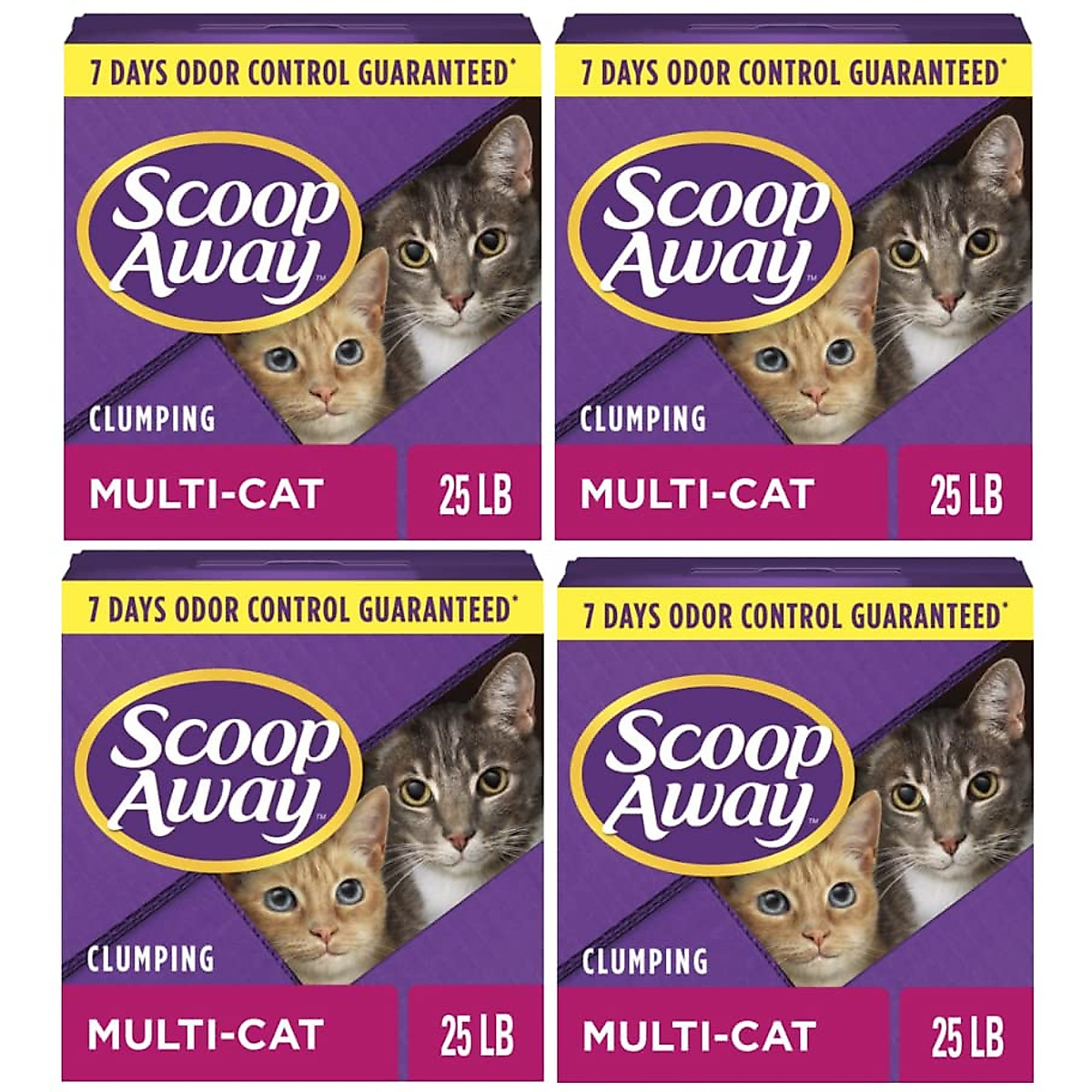 Scoop Away Complete Performance, Scented Multi-Cat Litter, 25 lbs, 4-Pack