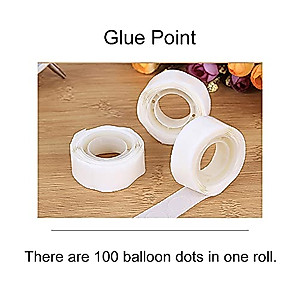 Wishlotus 400 Pieces Points Dots Double Sided for Balloons, Removable Clear Stickers for Christmas Wedding Birthday Party Decoration