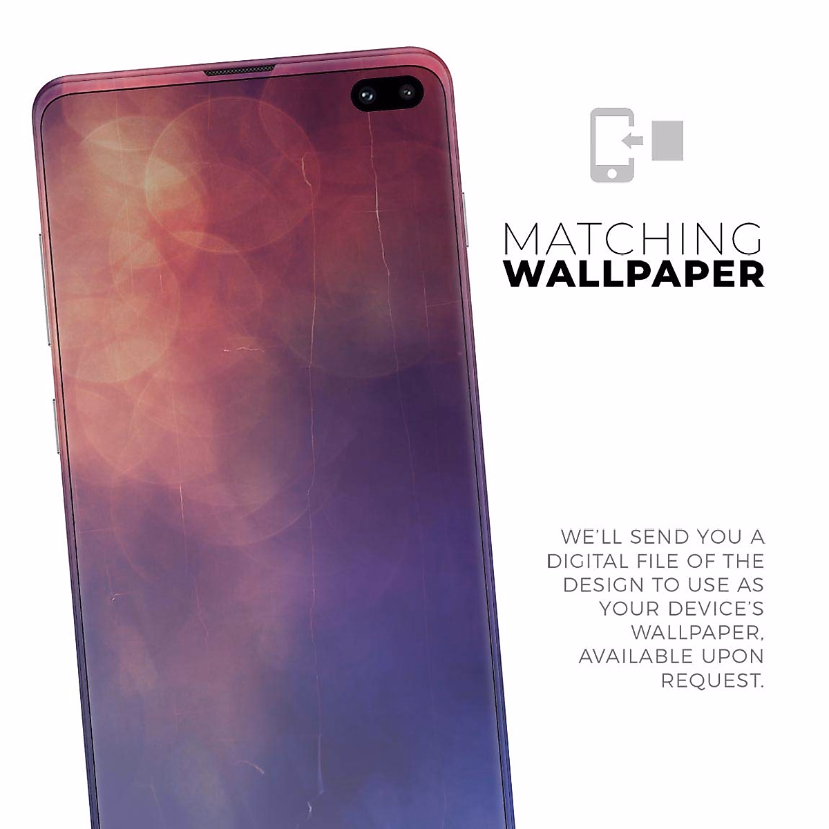 DesignSkinz Abstract Fire & Ice V17 Protective Vinyl Decal Wrap Skin Cover Compatible with The Samsung Galaxy S20 (Screen Trim & Back Glass Skin)