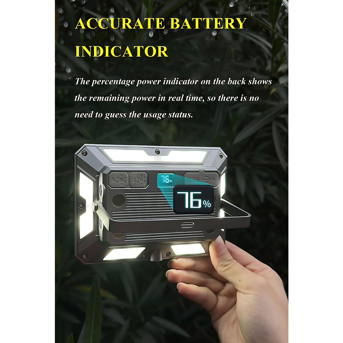 V VILISUN LED Camping Work Lantern, Multifunctional Camping Lights, Battery Powered 4000mAh, 7 Light Modes, IP44 Waterproof, Rechargeable Light with Magnet for Outdoor, Emergency, Fish, Hiking