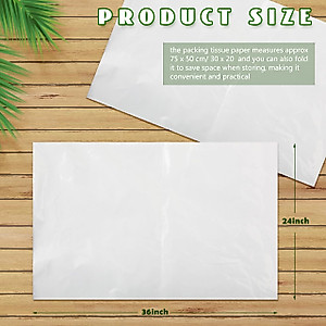 RYKOMO 100 Sheets 24 x 36 Inch Acid Free Archival Tissue Paper Unbuffered No Acid Paper White No Lignin Free Packing Tissue Paper for Preserving Clothing Storage Textiles Present Wrap
