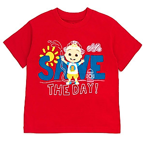 CoComelon JJ Baby Boys Graphic T-Shirt & Mesh Shorts Set Gray/Red 18 Months