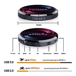 Kinhank Retro Video Game Console Built in 64000+ Games,Super Console X Max Emulator Console,EmuELEC 4.3/Android 9.0/CoreE 3 Systems All in 1,4K HD/AV Output,2.4G+5G Dual WiFi,BT 4.0,Best Gift