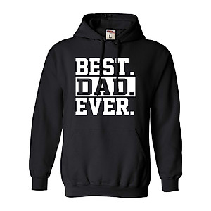 Go All Out X-Large Black Mens Best Dad Ever #1 Dad Worlds Greatest Sweatshirt Hoodie