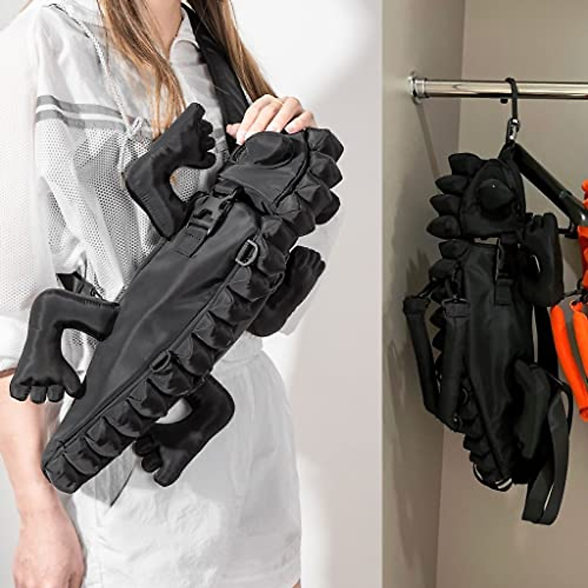 Waterproof 3D Lizard Backpac Sling Bag Crossbody Backpack for Men Women,Lizard Adjustable Harness and Sling Bag, Detachable Sling Backpack Hiking Daypack, Multipurpose Cross Body Chest Bag ( Color : B