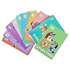 Bluey 5-in-1 , 5 Favorite Card Games in The One Pack and her School Friends, Multicolor (17375)