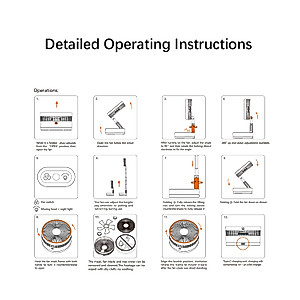 UN UNITEDTIME Foldable Fan Foldaway Oscillating with Remote Control, 10800mAh Rechargeable Battery Operated Portable for Camping, 4 Speed, Timer, Height Adjustment for Travel, Outdoor (White)
