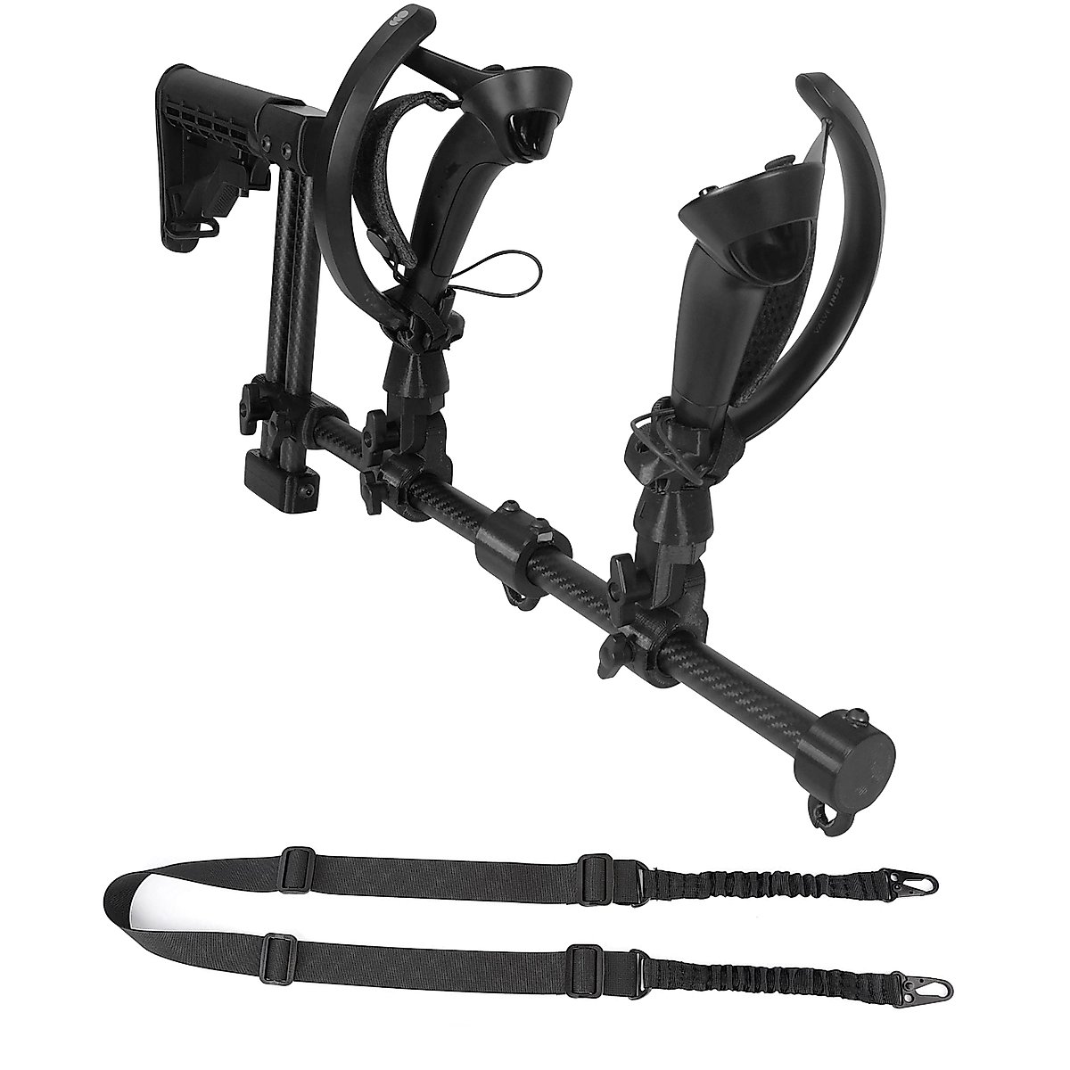 DeadEyeVR Annihilator 2 - VR Magnetic Carbon Fiber Rifle Adapter Stock Controller Attachment Accessory for Virtual Reality (Index - Sling - AR15)