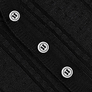 Lilax Baby Boy Cable-Knit Basic Knit Cardigan Sweater 9-12 Months Black