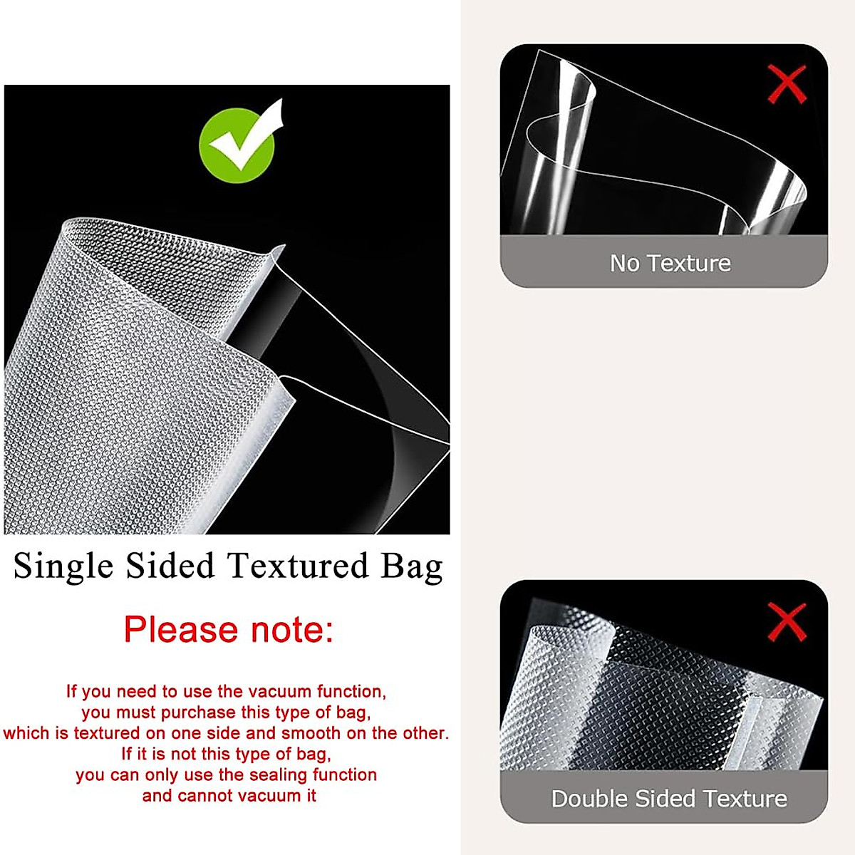 Food Sealer Machine Dry Vacuum Sealer Machine Storage Air Sealer Machine Sealing Machine with 10 PCS 17 * 25cm Textured Vacuum Seal Bags and Storage Bag