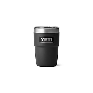 YETI Rambler 8 oz Stackable Cup, Stainless Steel, Vacuum Insulated Espresso Cup with MagSlider Lid, Black