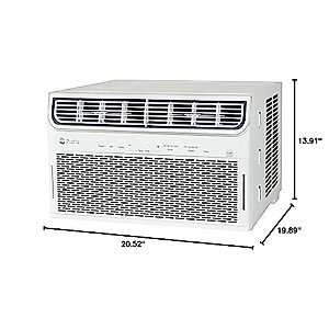 GE Profile Inverter Window Air Conditioner 12,000 BTU, WiFi Enabled, Ultra Quiet, Energy Efficient for Large Rooms, Easy Installation with Included Kit, 12K Window AC Unit, Energy Star, White